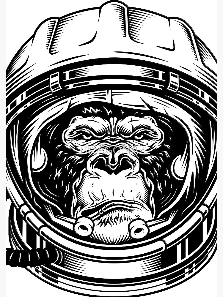 Cuaderno de espiral «Simios espaciales _ gorila espacial _ Gorila ...