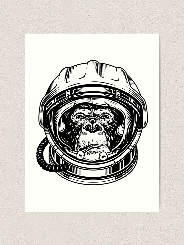 Lámina artística «Simios espaciales _ gorila espacial _ Gorila espacial ...