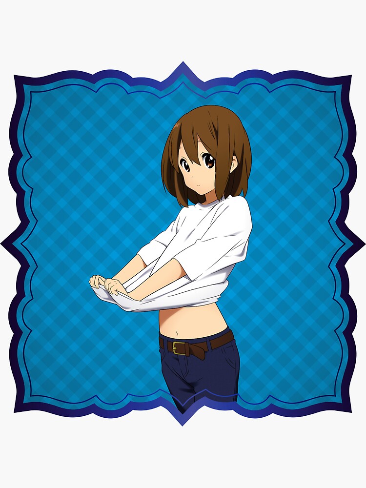 "Yui Portrait! (on Blue)" Sticker for Sale by epinkb | Redbubble
