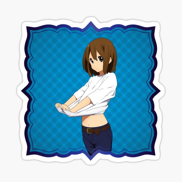 "Yui Portrait! (on Blue)" Sticker for Sale by epinkb | Redbubble