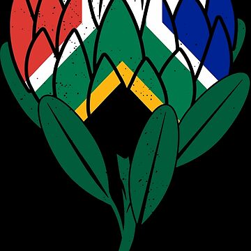 "Protea Flower South Africa Flag | Classic Symbol | Howzit Hello ...
