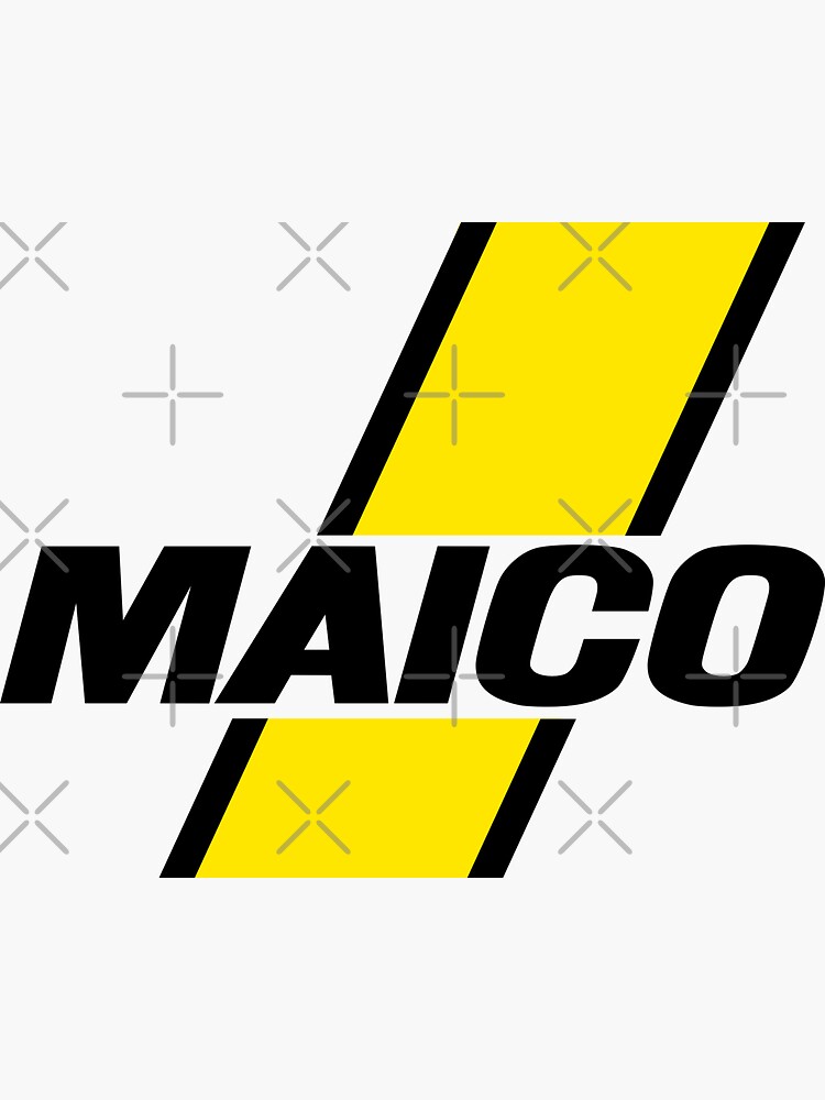 "MAICO Tank Graphic w Yellow Stripe" Sticker for Sale by racerspitstop ...