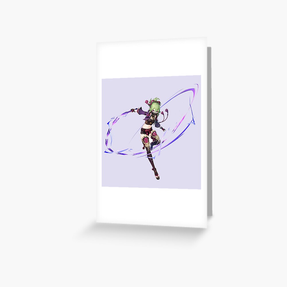 "Kuki Shinobu - Genshin Impact" Greeting Card by persephonexx | Redbubble