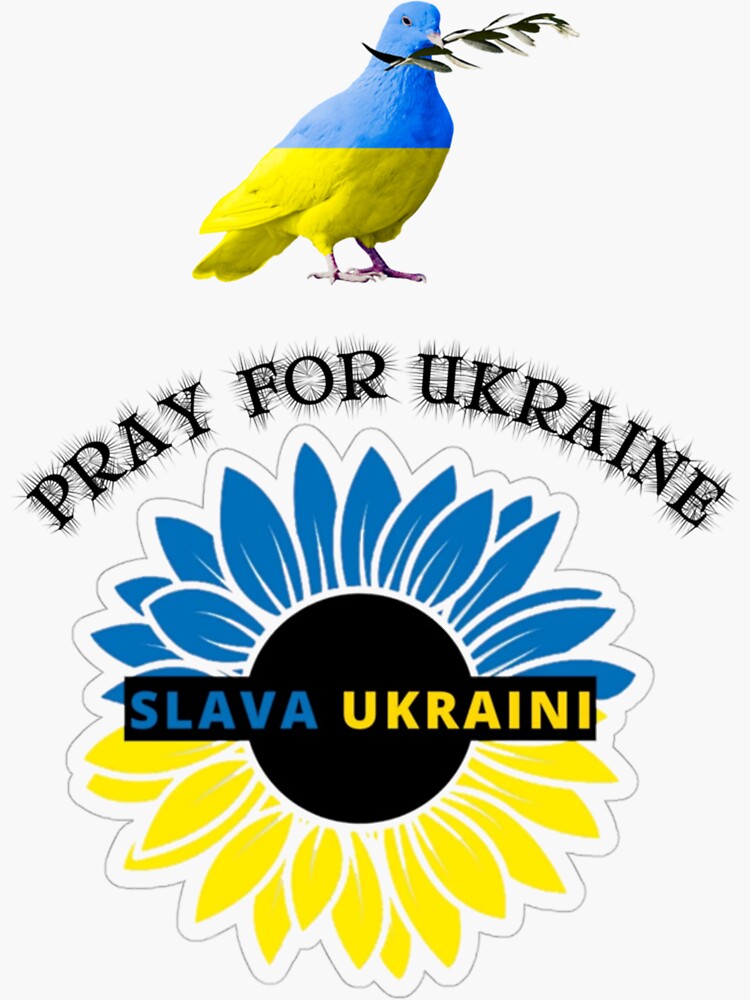 "Ukrainian Peace Bird Sticker" Sticker for Sale by MilesWoodal | Redbubble