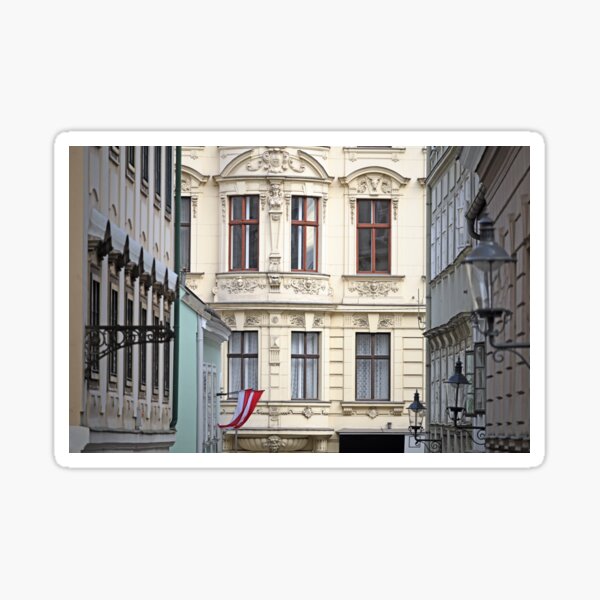 "old buildings exterior in Vienna" Sticker for Sale by goceris | Redbubble