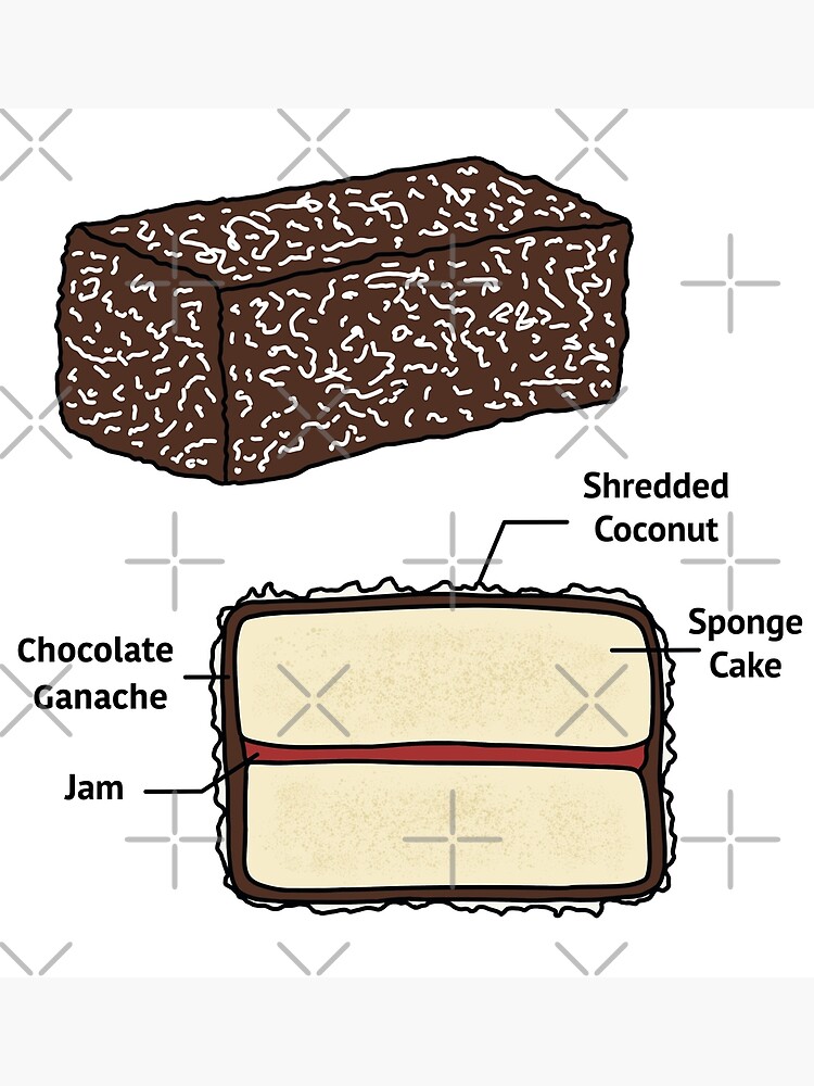 "Lamington Diagram" Poster for Sale by BundaBear | Redbubble