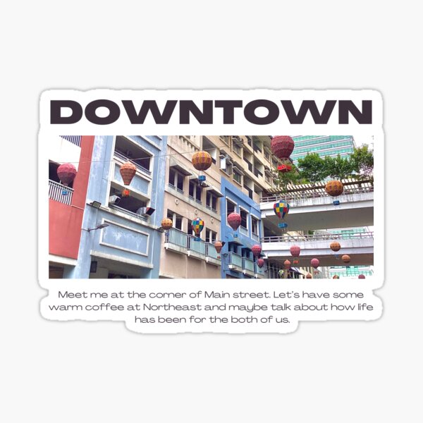 "Downtown" Sticker for Sale by atelieria | Redbubble