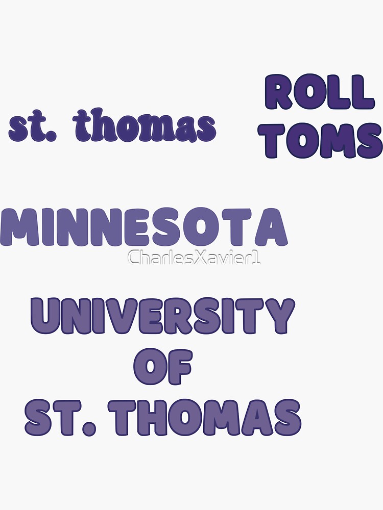 "University of St. Thomas Roll Toms" Sticker for Sale by CharlesXavier1 ...