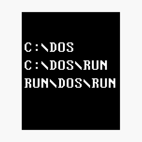 Fotodruck for Sale mit "C: \ DOS C: \ DOS \ RUN RUN \ DOS \ RUN ...
