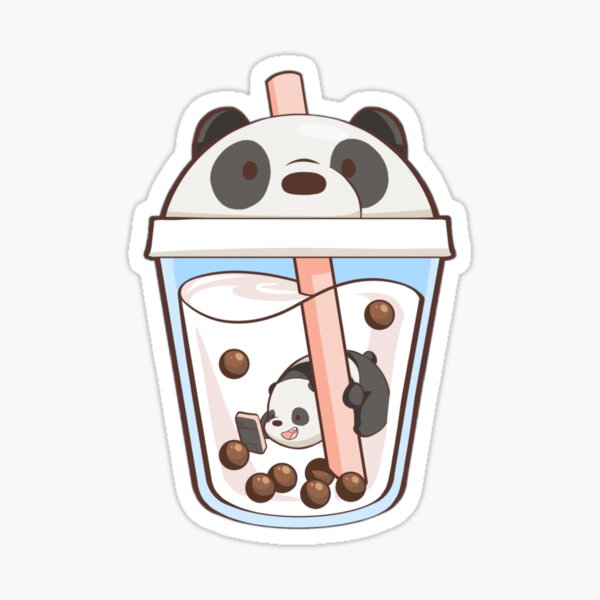 "Panda Sipper | Panda boba Tea" Sticker by TheBrightStore | Redbubble