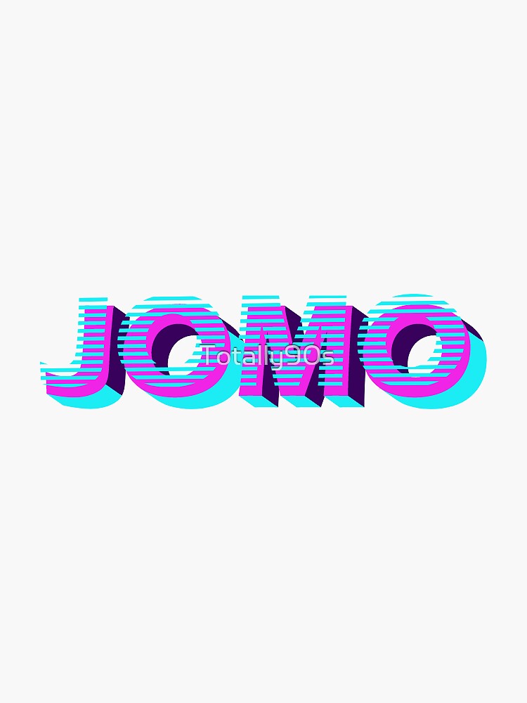 "Retro Aesthetic JOMO Typography Design" Sticker by Totally90s | Redbubble