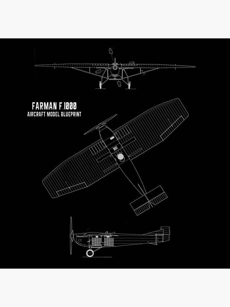 "Farman F1000 Aircraft Blueprint" Poster for Sale by PodiShawna | Redbubble