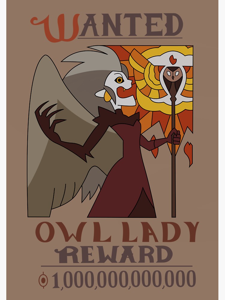 "Harpy Eda Wanted Poster" Sticker for Sale by Sapphic-Saphir | Redbubble