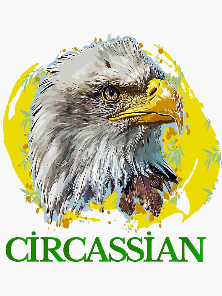 "CİRCASSİAN EAGLE LOGO" Sticker for Sale by Elbruz | Redbubble