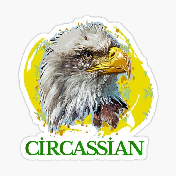"CİRCASSİAN EAGLE LOGO" Sticker for Sale by Elbruz | Redbubble