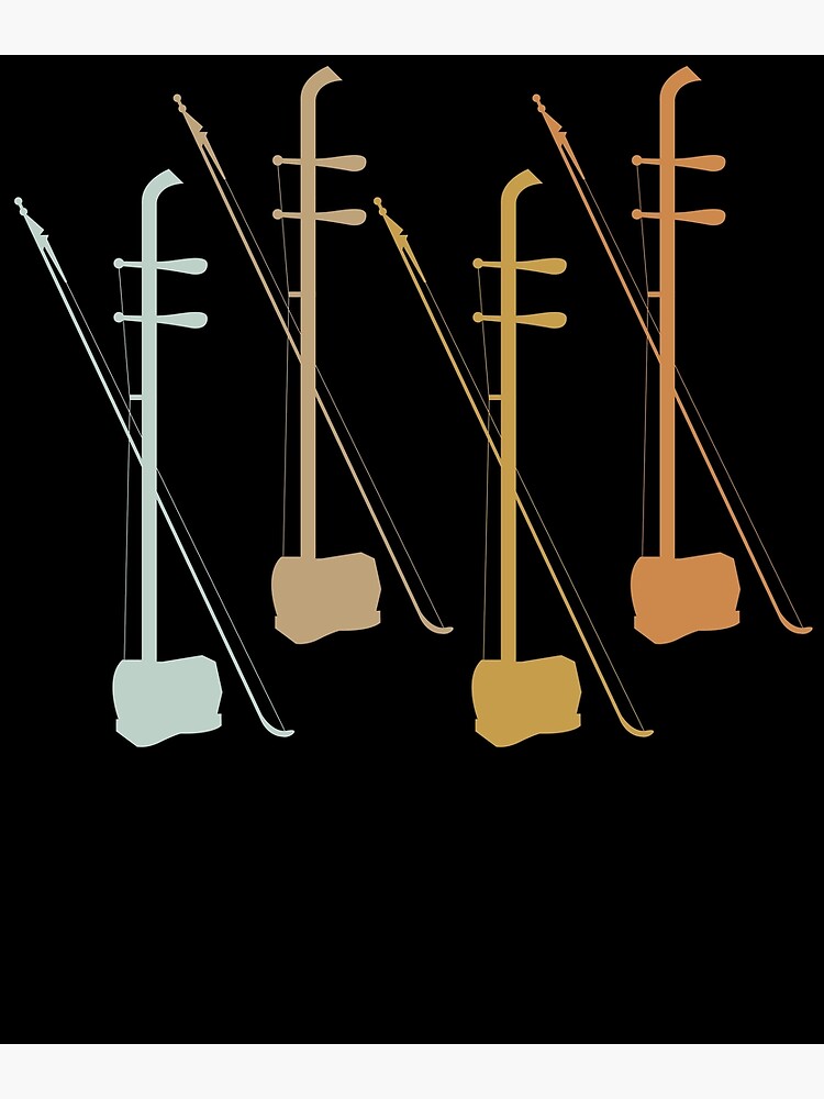 "Ehru Asian RETRO string instrument design for musicians" Poster for ...