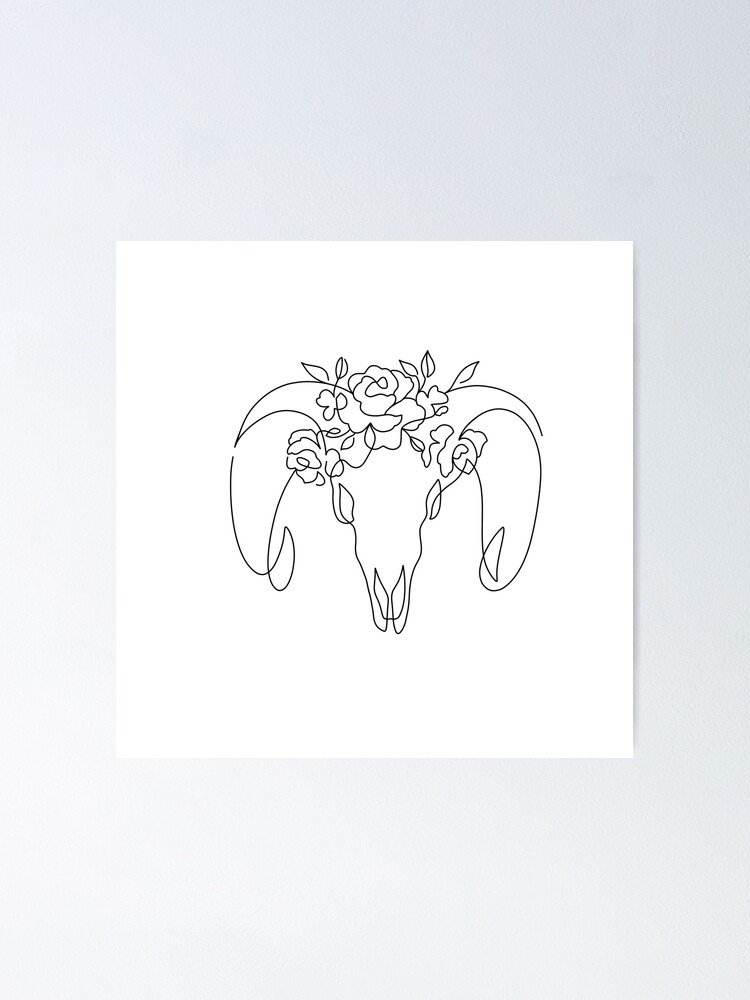 "Aries Zodiac Horoscope Sign | Minimalist line art astrology | Abstract ...