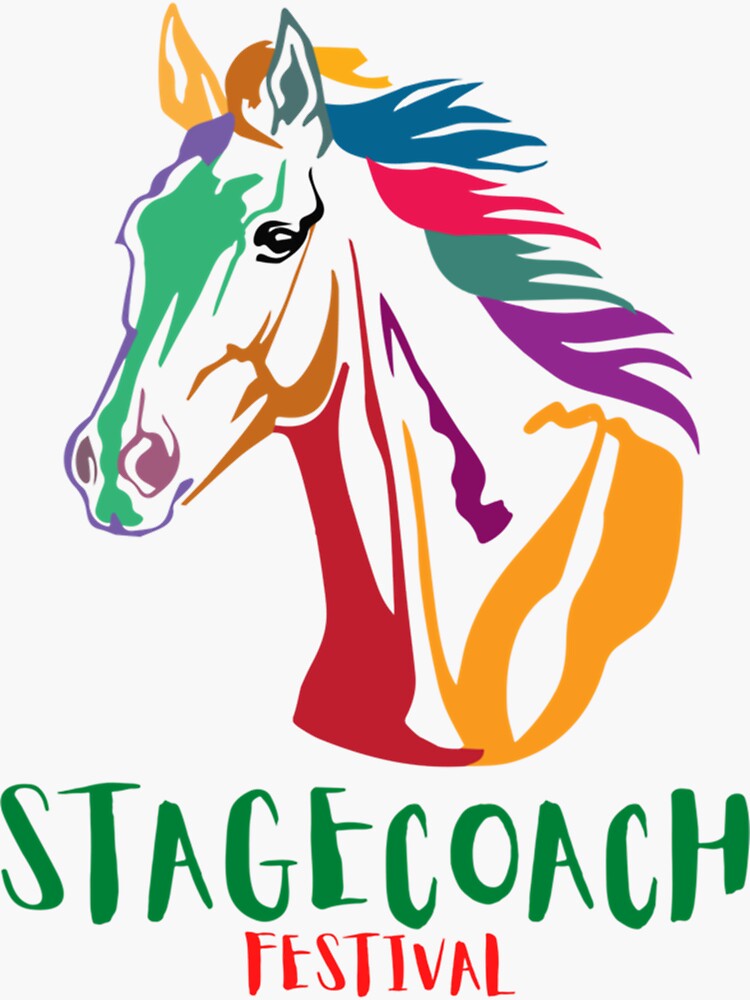 "stagecoach festival " Sticker for Sale by NewtonGrainne | Redbubble