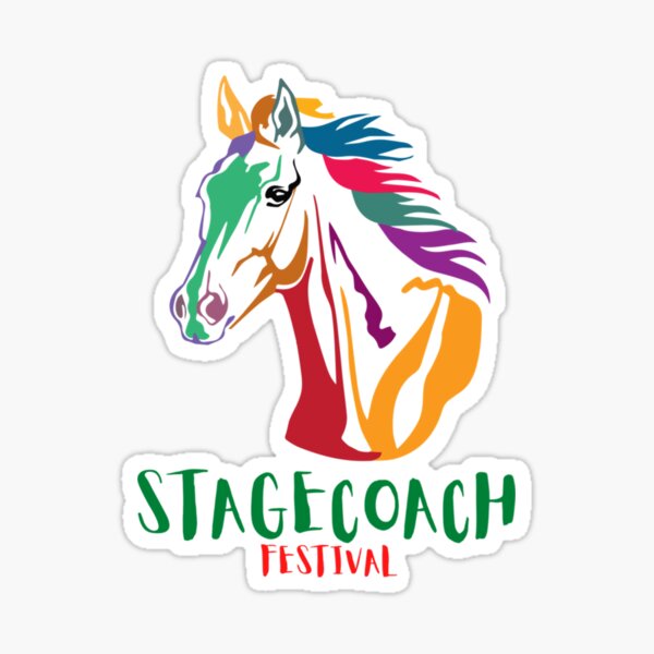 "stagecoach festival " Sticker for Sale by NewtonGrainne | Redbubble