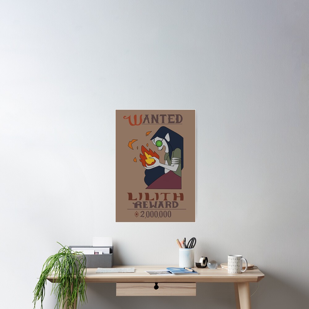 "Lilith Wanted Poster" Poster for Sale by Sapphic-Saphir | Redbubble