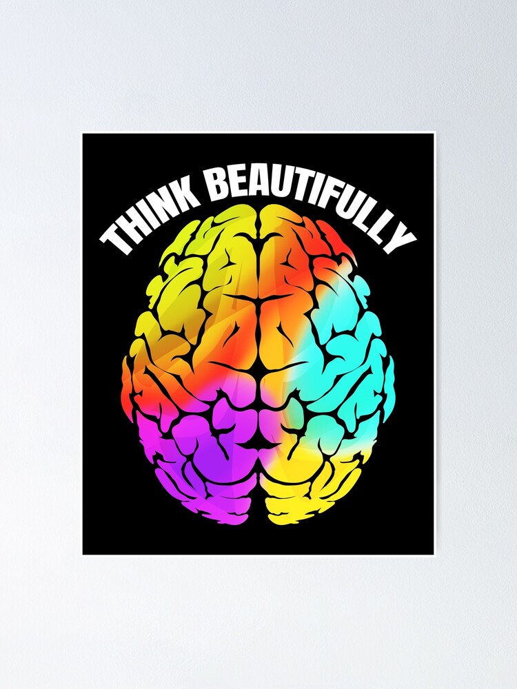 "Colorful Brain Think Beautifully LGBTQ Pride Month" Poster for Sale by ...