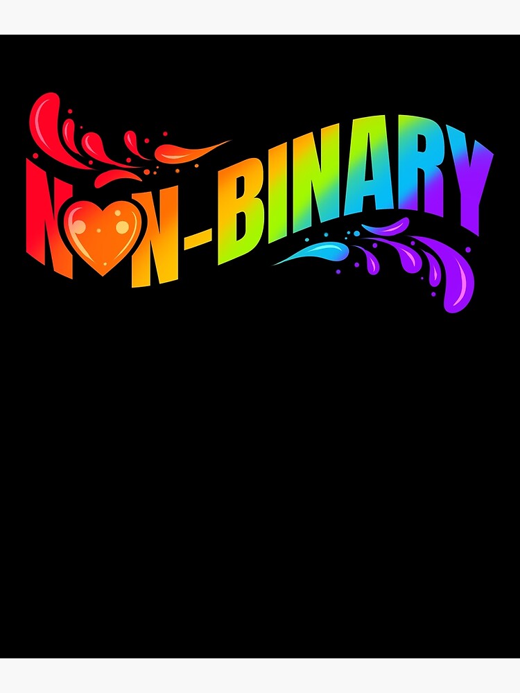 "Colorful Non-Binary Logo LGBTQ Pride Month" Poster for Sale by ...