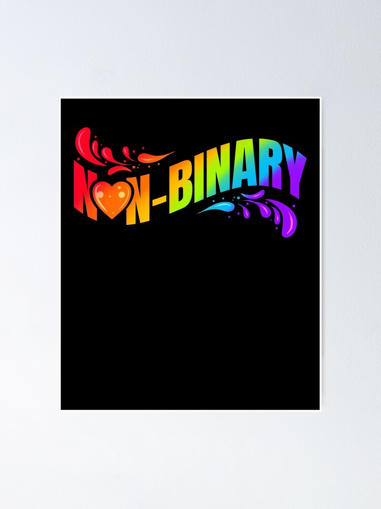 "Colorful Non-Binary Logo LGBTQ Pride Month" Poster for Sale by ...
