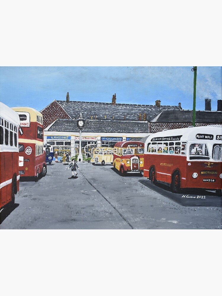 "Consett Bus Station of old" Poster for Sale by CrossanArt | Redbubble