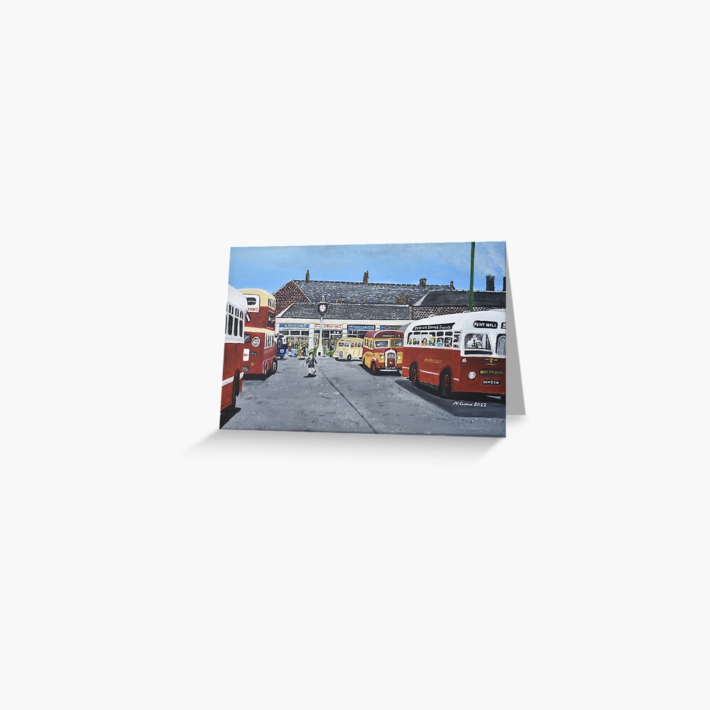 "Consett Bus Station of old" Greeting Card by CrossanArt | Redbubble