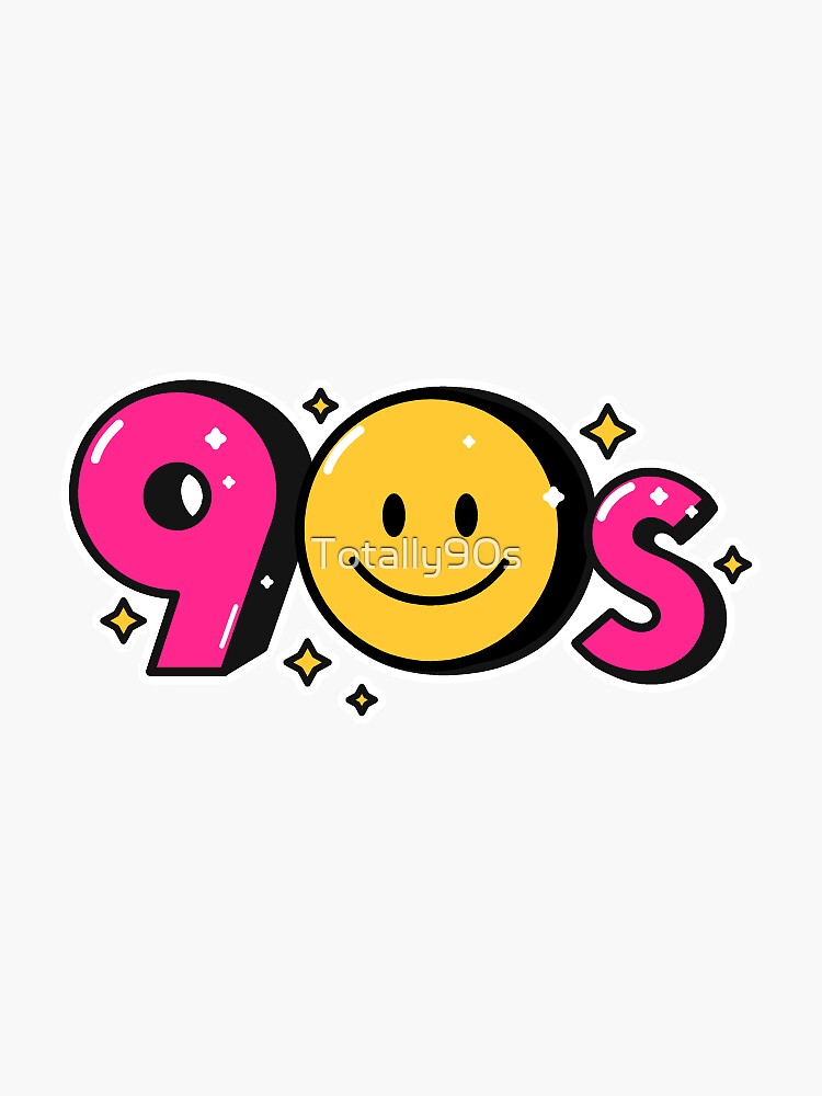 "Aesthetic Colorful 90's Smile Emoji Design" Sticker for Sale by ...