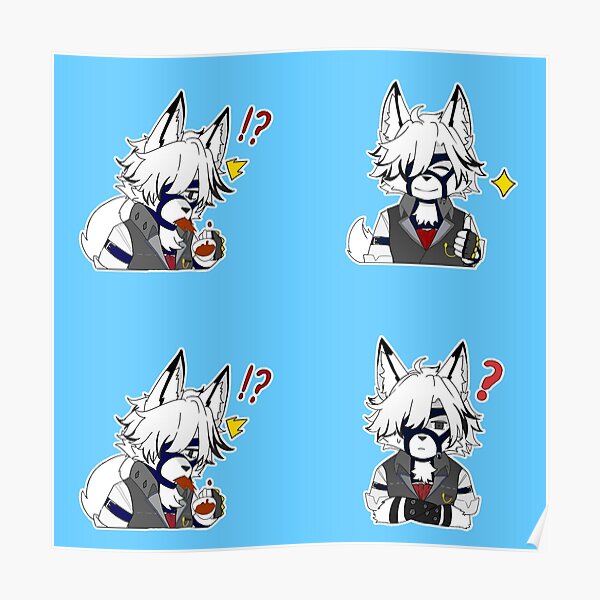 "Butler Wolf - Sticker Pack - Zenless Zone Zero" Poster by ChibiAnime1 ...