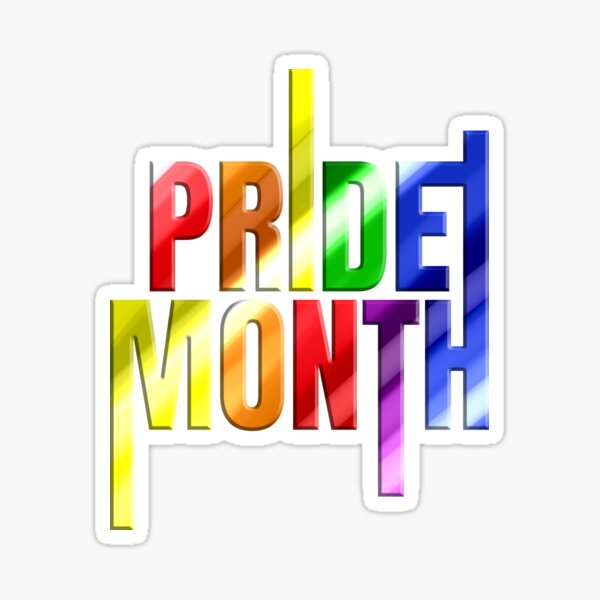 "Rainbow Colorful LGBTQ Pride Month Logo" Sticker for Sale by FamBleJS ...