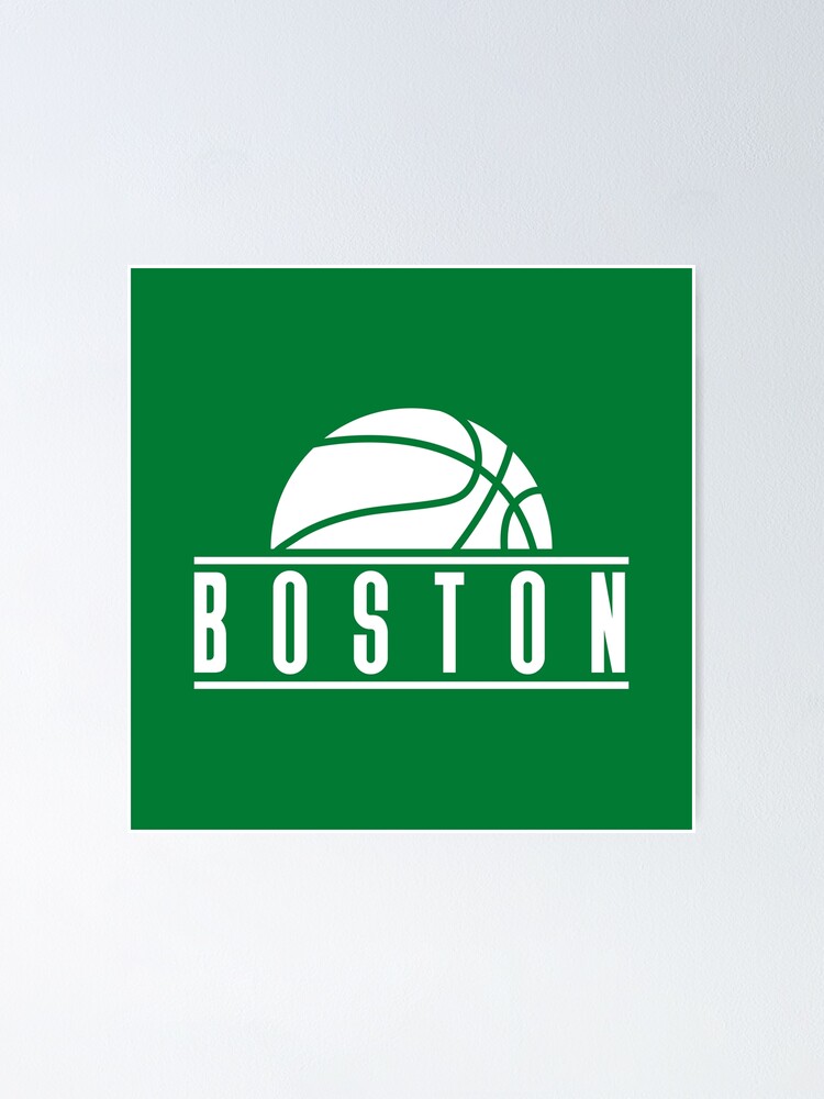 "Boston basketball modern logo green" Poster for Sale by jimmyfenomeno ...