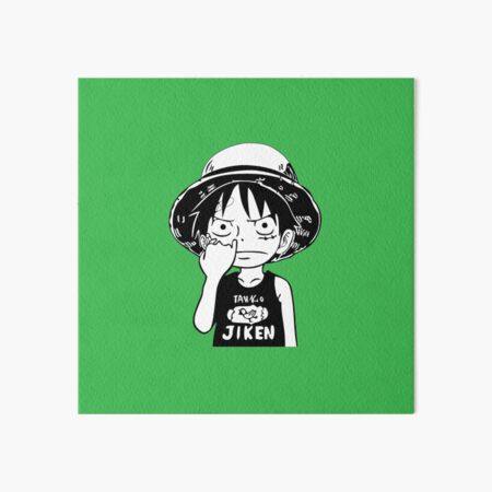 "One Piece Luffy Picking Nose Classic" Art Board Print by BerMosciski ...