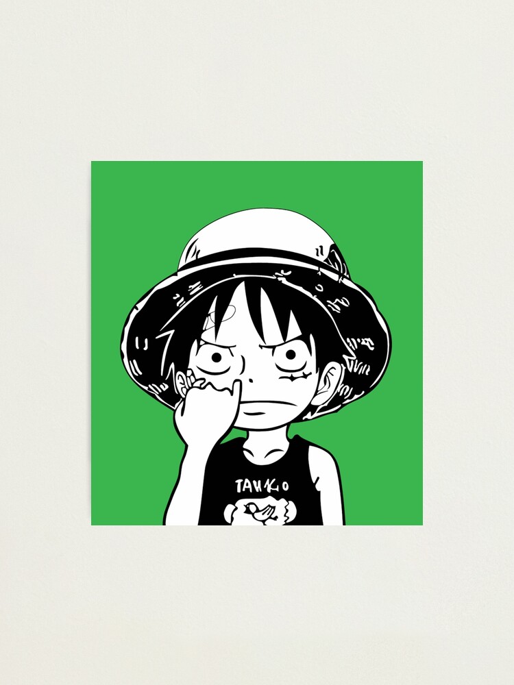 "One Piece Luffy Picking Nose Classic" Photographic Print for Sale by ...