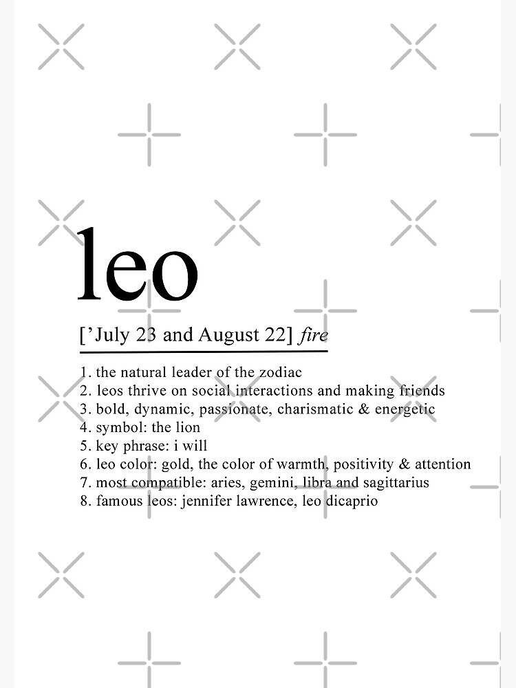 "Leo Definition, Leo Zodiac Sign gifts, Astrology gifts, Leo Star Sign ...