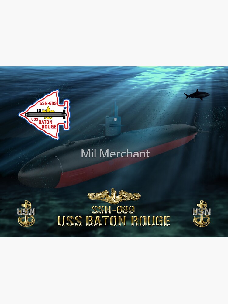 "SSN-689 USS Baton Rouge" Sticker by BasilBarfly | Redbubble