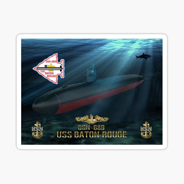"SSN-689 USS Baton Rouge" Sticker by BasilBarfly | Redbubble