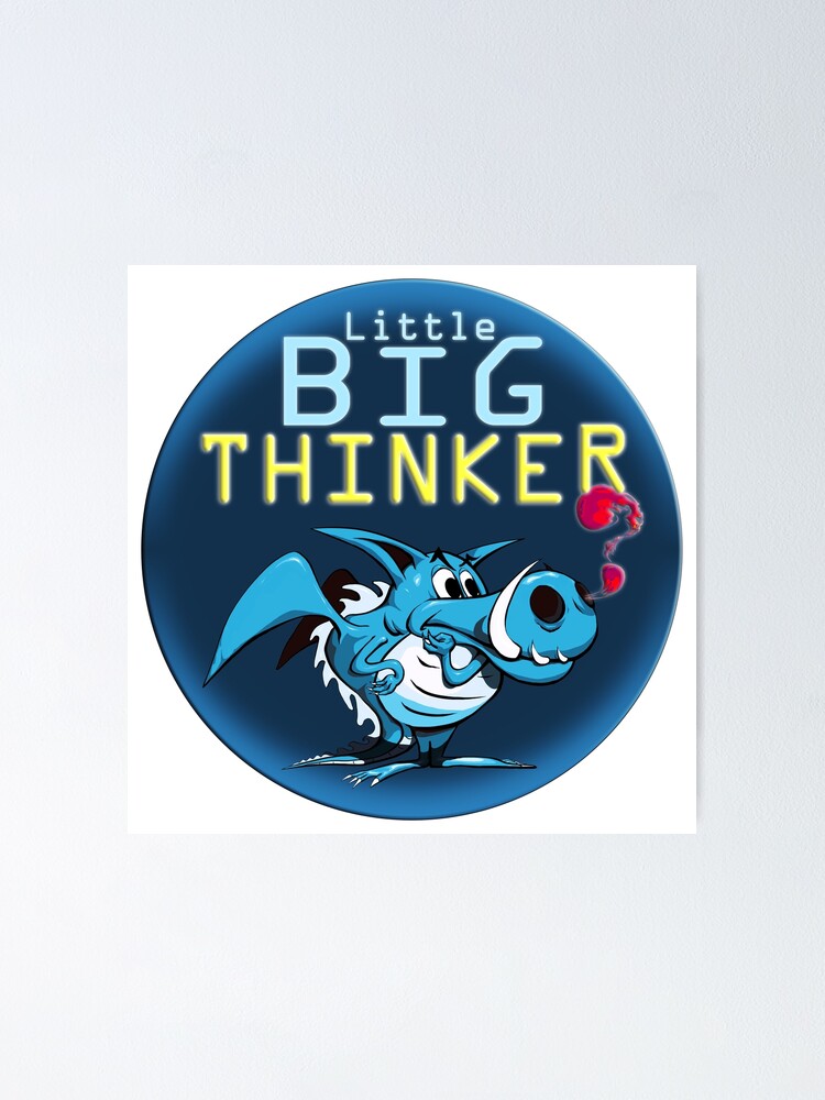 ""Little Big Thinker" - cute thinking dragon inspiring kids and adults ...