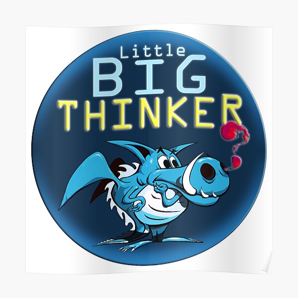 ""Little Big Thinker" - cute thinking dragon inspiring kids and adults ...