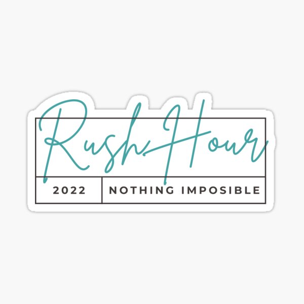 "rush hour" Sticker for Sale by LuxaDesign | Redbubble