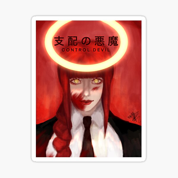 "Makima (Control Devil) Fanart" Sticker by rollingdice126 | Redbubble
