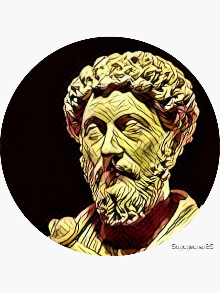 "Marcus Aurelius " Sticker for Sale by Suyogsonar25 | Redbubble