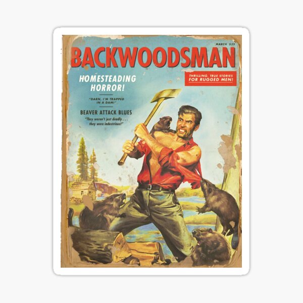 "BACKWOODSMAN : HOMESTEADING HORROR - Fallout 76" Sticker for Sale by ...