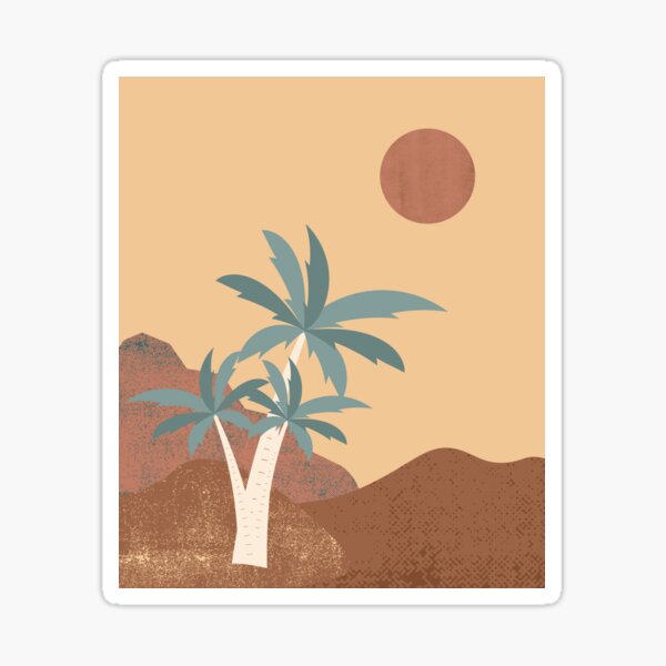 "Abstract Tropical Desert" Sticker for Sale by createfulartist | Redbubble
