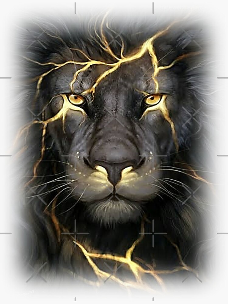 "thunder lion" Sticker for Sale by mohamedrjoker95 | Redbubble