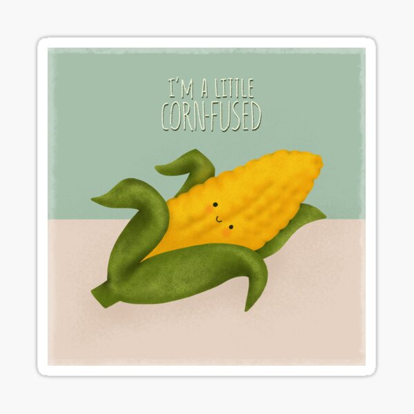 "Cute corn" Sticker for Sale by alskrupskii | Redbubble