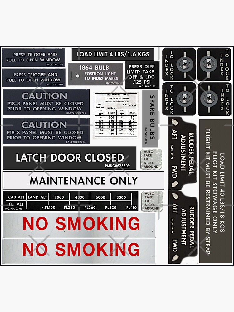 "Various sticker details for Boeing 737NG (get Large for life size ...