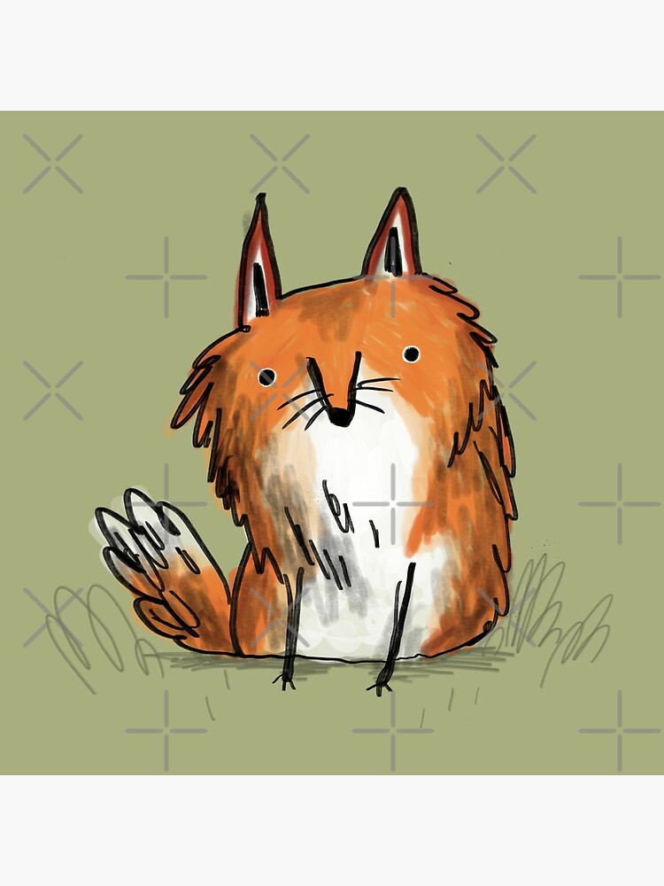 "Scraggly Fox" Art Print for Sale by SophieCorrigan | Redbubble
