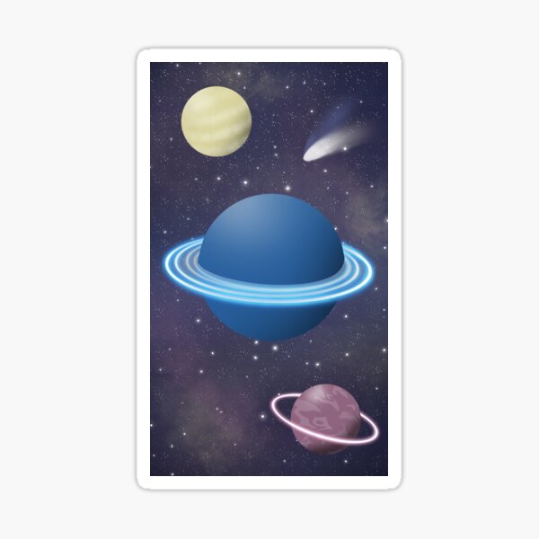 "Beautiful galaxy planets" Sticker for Sale by Artifaction | Redbubble
